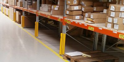 Protect Uprights From Forklift Impacts With Pallet Rack Column Guards ...